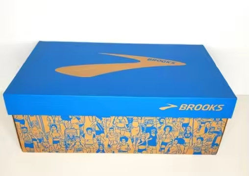 Kotak kemasan sepatu karton bergelombang untuk Brooks Blue